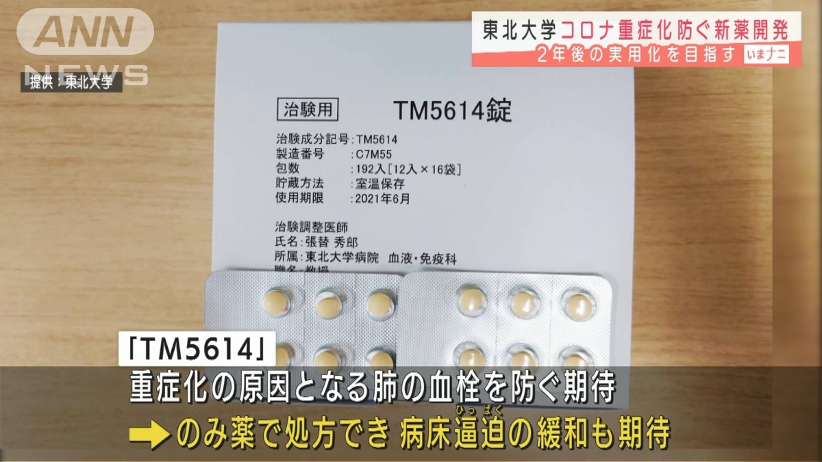 東北大学 コロナの重症化防ぐ新薬を開発