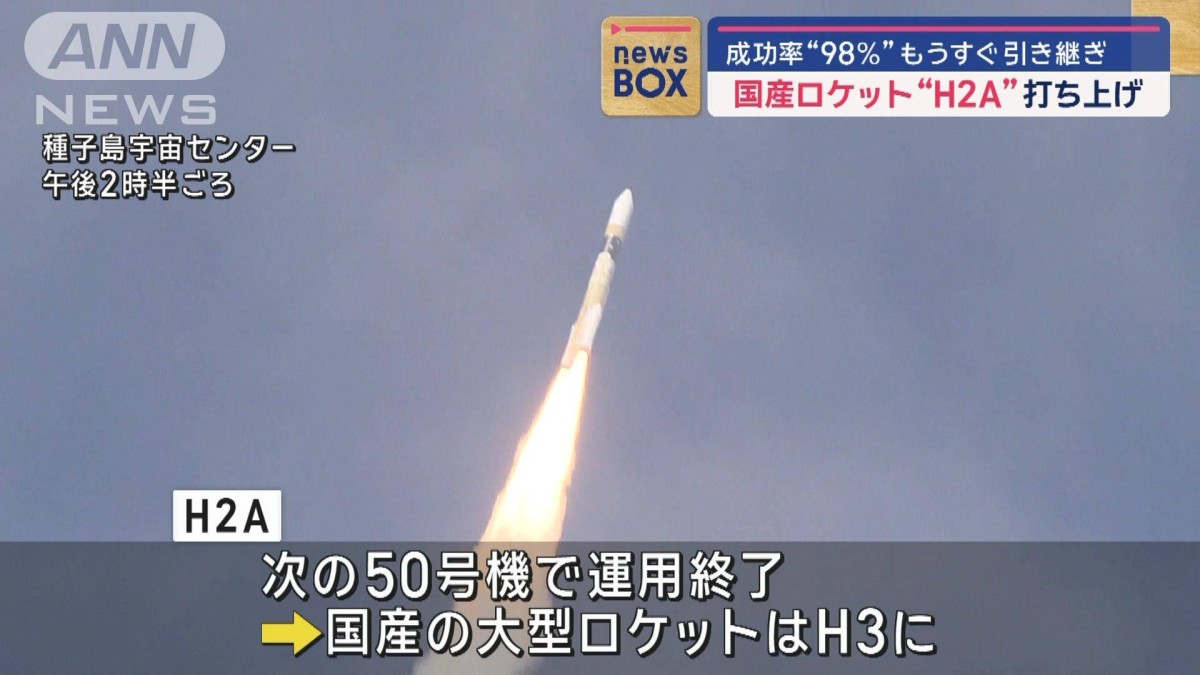 成功率“98％”もうすぐ引き継ぎ 国産ロケット“H2A”打ち上げ
