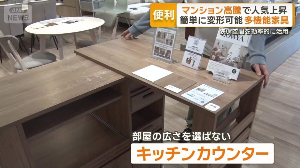 多機能家具の人気上昇 背景にマンション高騰 簡単に変形可能 狭い空間を効率的活用（テレ朝NEWS）｜dメニューニュース（NTTドコモ）