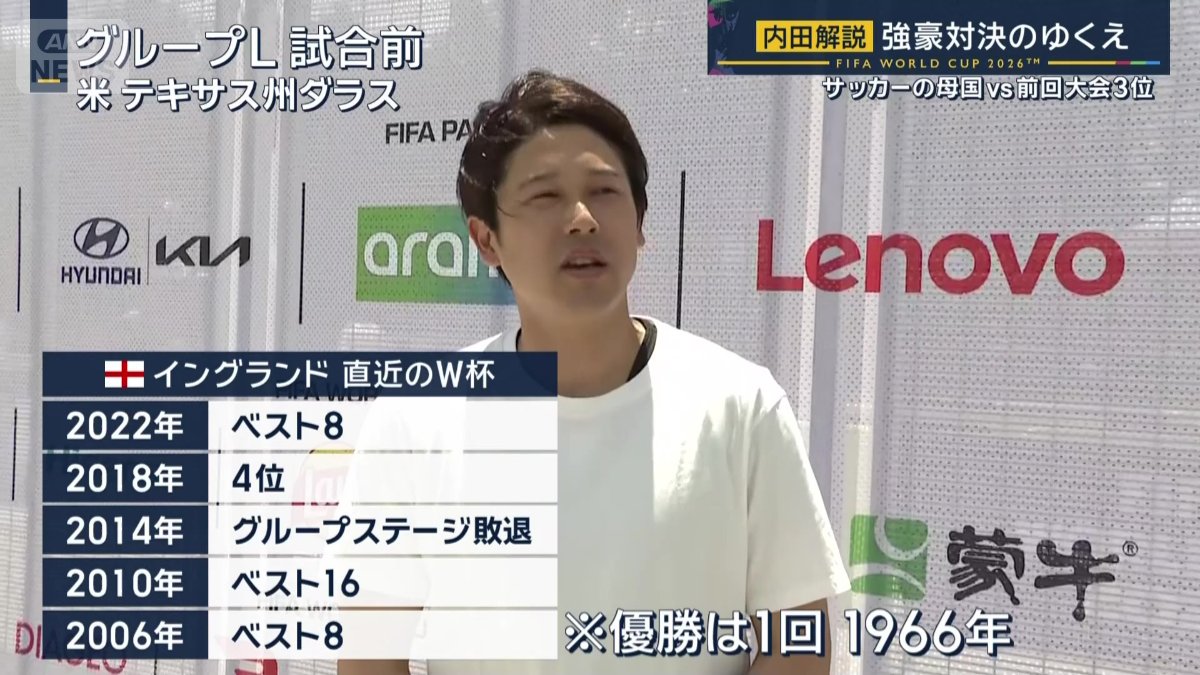ケインの組み立てと失点阻止 イングランドを勝利に導いた“要領の良さ” クロアチアとの強豪対決【内田篤人W杯解説】（テレ朝NEWS）｜dメニュー ...